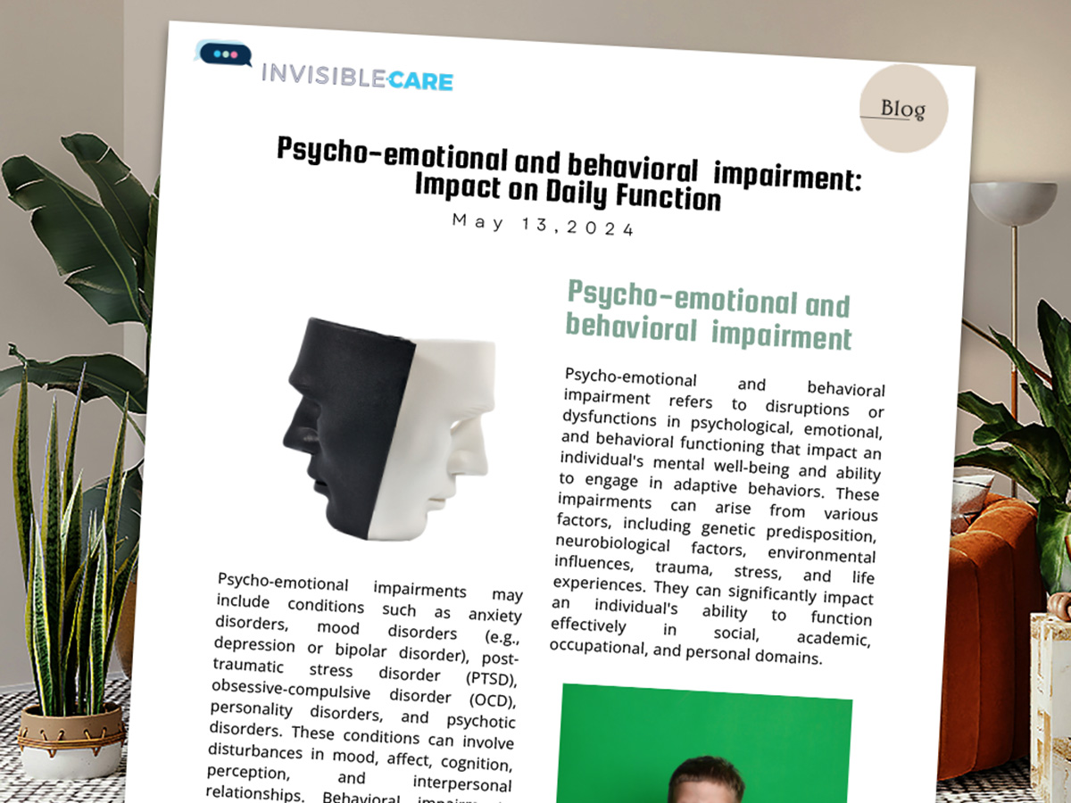 Psycho-emotional and Behavioral Impairment: Impact on Daily Function