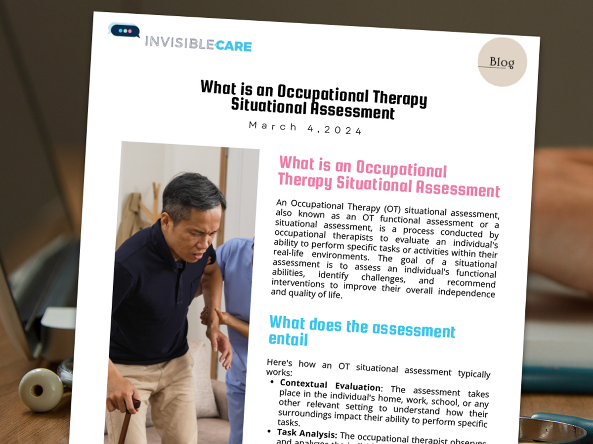 What is an Occupational Therapy Assessment?