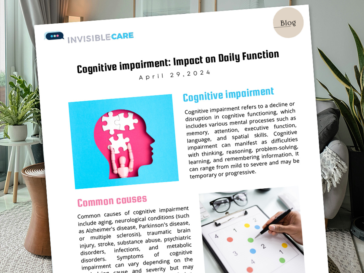 Cognitive Impairment: Impact on Daily Function